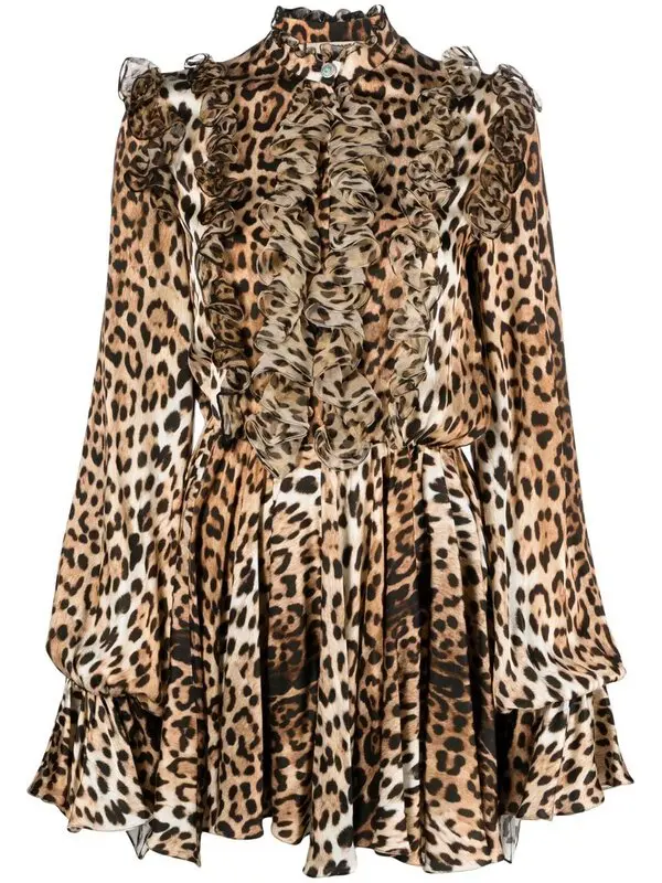 Roberto Cavalli Leopard-print Dress