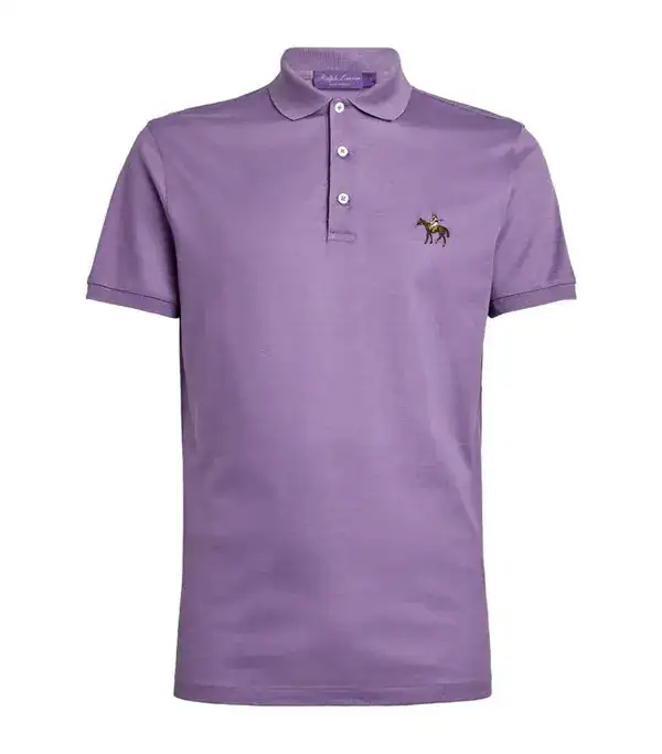Ralph Lauren Standing Horse Polo Shirt In Purple 51% Off