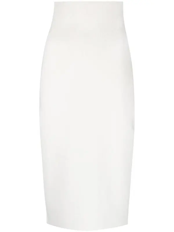 Victoria Beckham Vb Body Midi Pencil Skirt - White