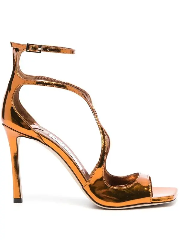 JIMMY CHOO Azia 95mm Metallic Sandals