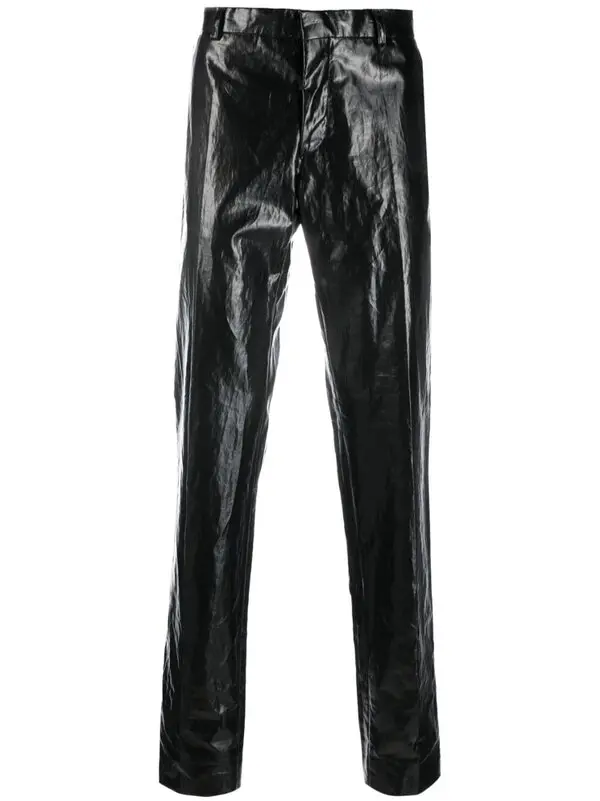 WALTER VAN BEIRENDONCK Sharp Vinyl-finish Trousers