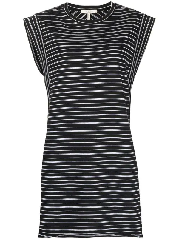Rag & Bone Stripe-print Organic-cotton Dress