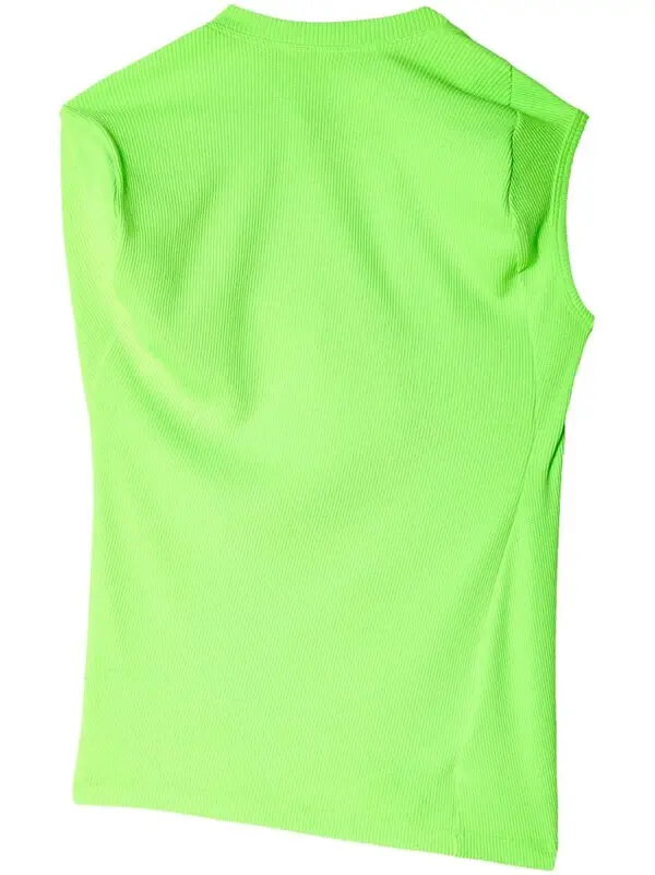 MELITTA BAUMEISTER Fine-ribbed Asymmetric-hem Top