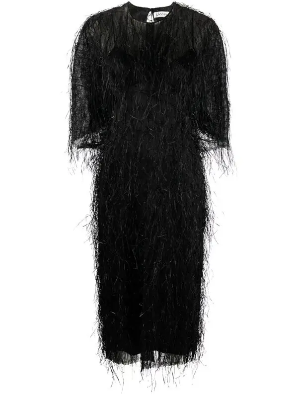LANVIN Fringed Midi Dress