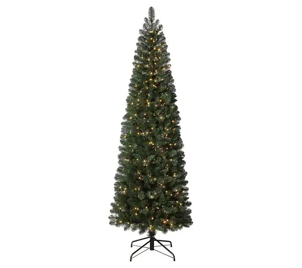 HAUTE DECOR 7.5' Pencil Deerfield Spruce With C Uster Lights
