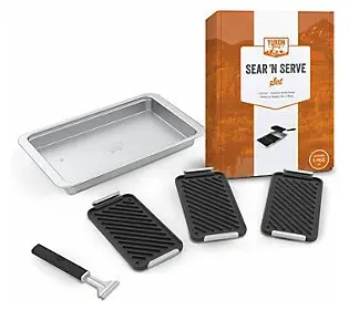 YUKON GLORY Sear 'n Serve Set Of 3 Cast Iron Gr Lling Baskets