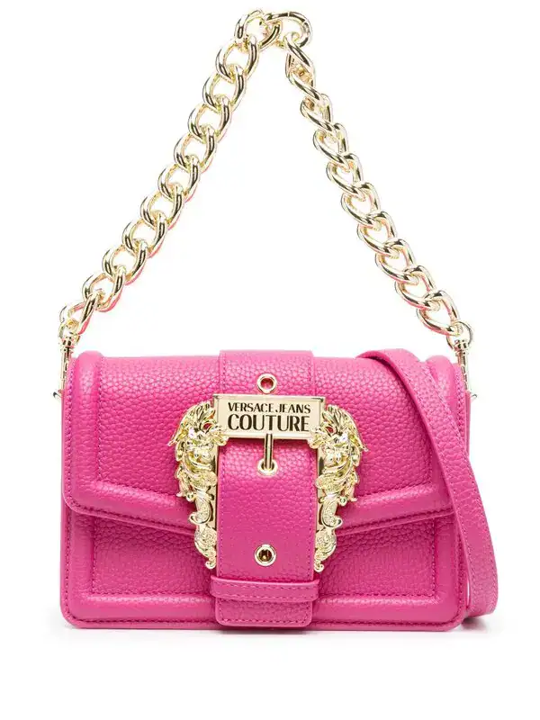 Buy Versace Baroque-buckle Shoulder Bag - Pink At 27% Off