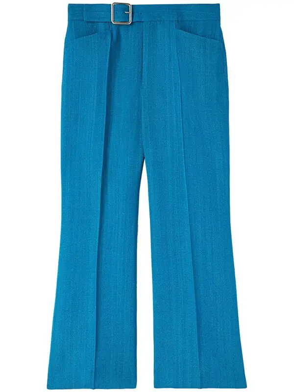 JIL SANDER Belted Cropped Trousers