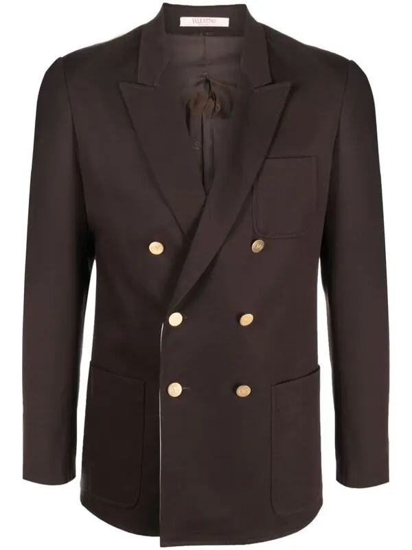 Valentino Garavani Double-breasted Cotton Blazer