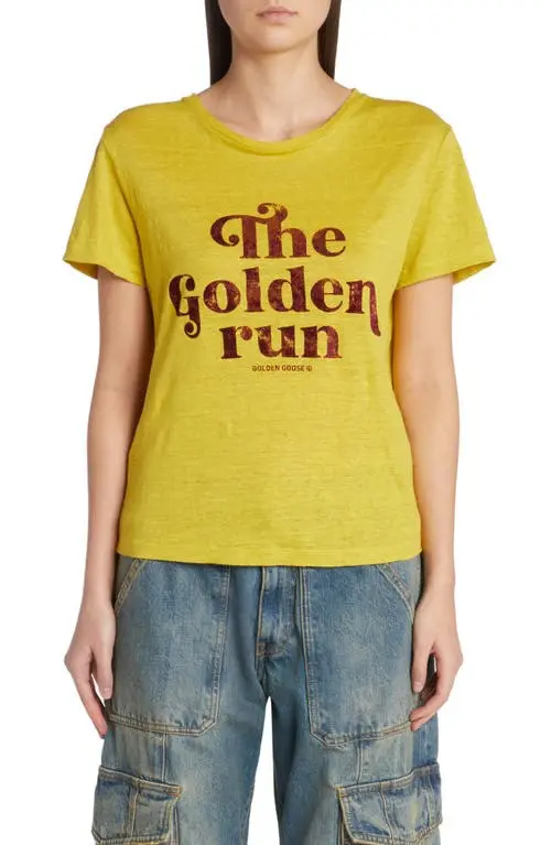 Golden Goose The Golden Run Linen T-shirt