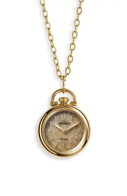 Shinola Runwell Watch Pendant Necklace Petoskey Editorialist - Main Image