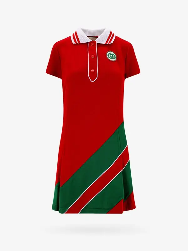 gucci dress green and red In - 50% Off gucci full open dress fashion show 2020