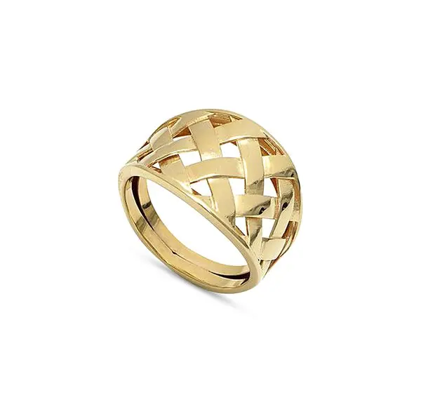 Bloomingdale'S 14k Yellow Basket Weave Ring