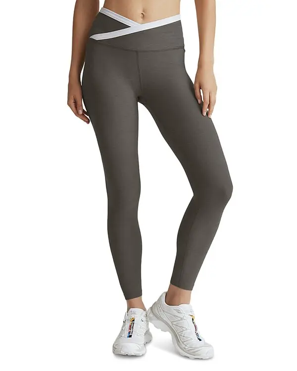 Beyond Yoga Spacedye Outlines High Waisted Midi Leggings - True Gray