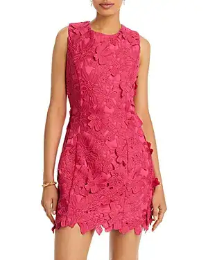 Endless Rose Floral Lace Mini Dress In Fuchsia - 70% Off | Editorialist