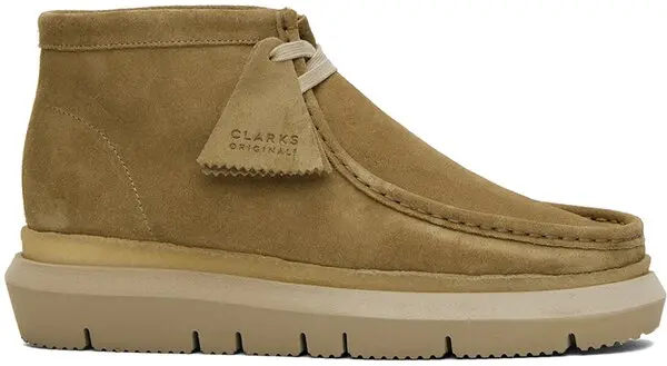 Sacai Beige Clarks Originals Edition Hybrid Wallabee Desert Boots 