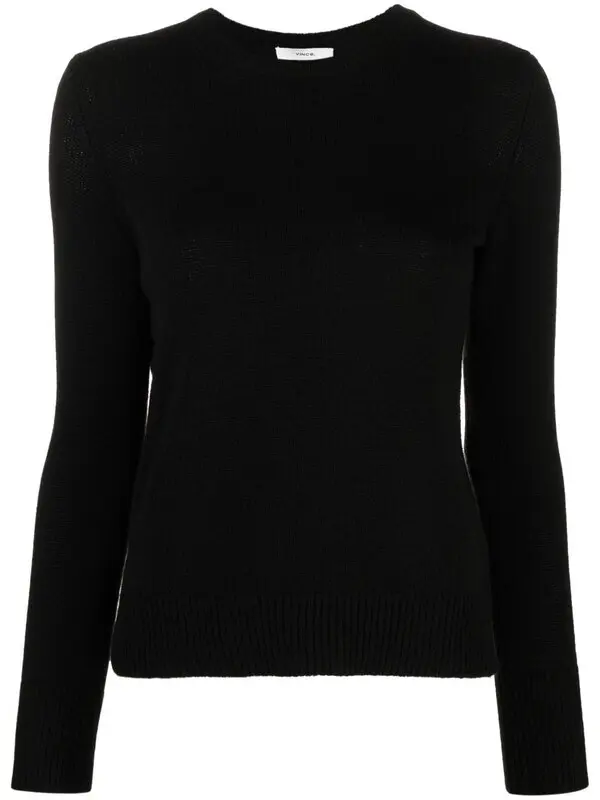 Vince Long-sleeve Crew-neck Jumper - Black