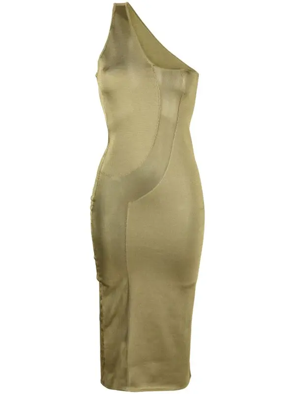 Gauge81 One-shoulder Knitted Midi Dress