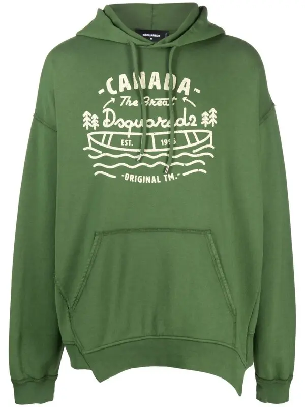 Dsquared2 Graphic-print Cotton Hoodie