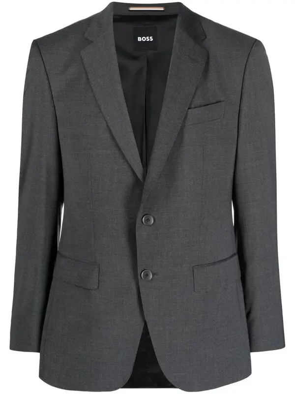 Hugo Boss Single-breasted Blazer - Grey