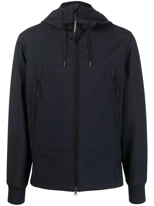 C.P. COMPANY Stretch-cotton Hooded Jacket - Blue