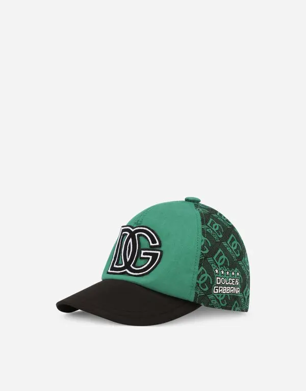 Dolce & Gabbana Baseball Cap With Dg Logo Patch - Green | Editorialist