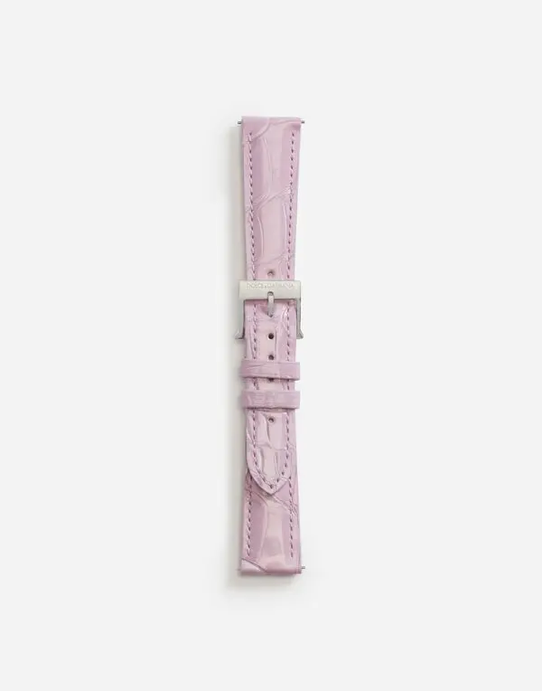 Dolce & Gabbana Alligator Strap With Steel Buckle - Mauve