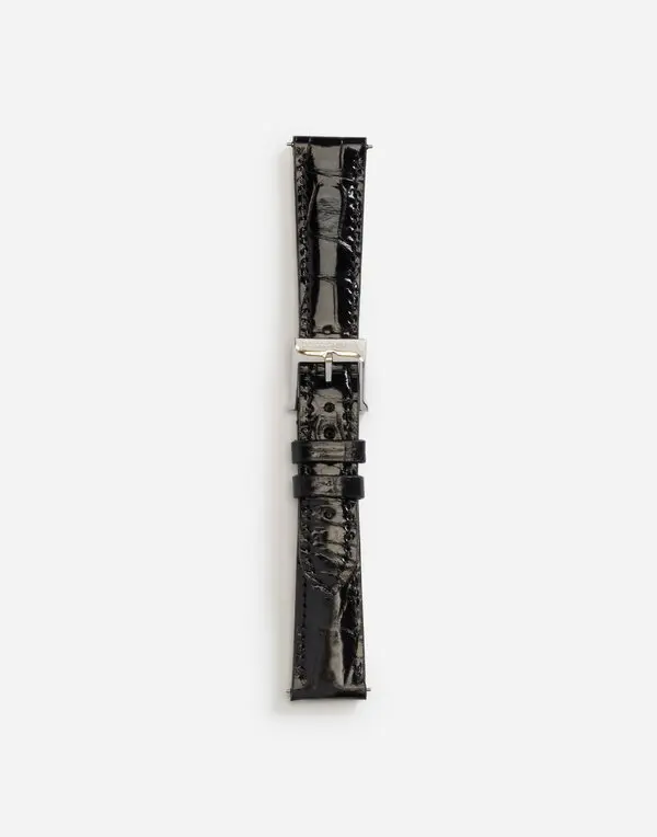 Dolce & Gabbana Alligator Strap With Steel Buckle - Black