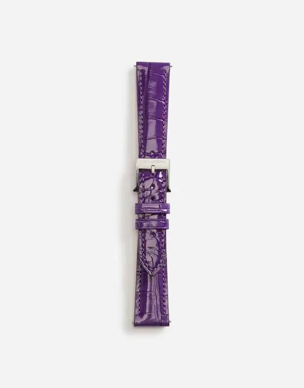 Dolce & Gabbana Alligator Strap With Steel Buckle - Violet