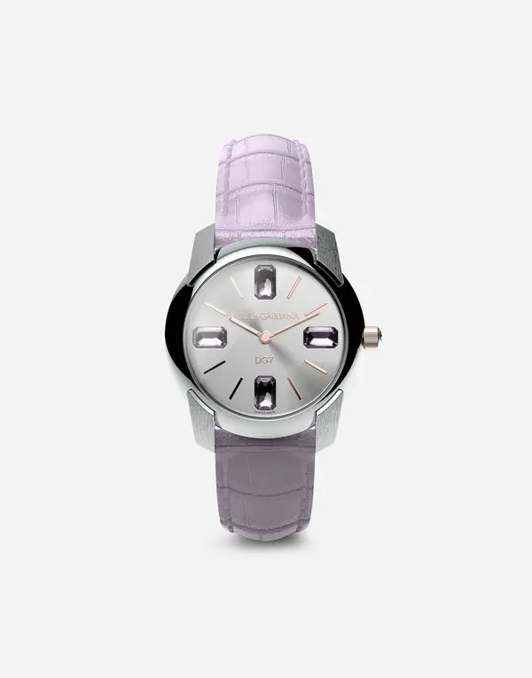 Dolce & Gabbana Watch With Alligator Strap - Mauve