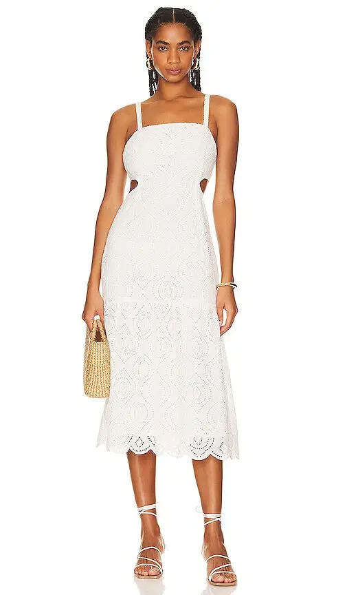 Minkpink Viola Broidery Midi Dress