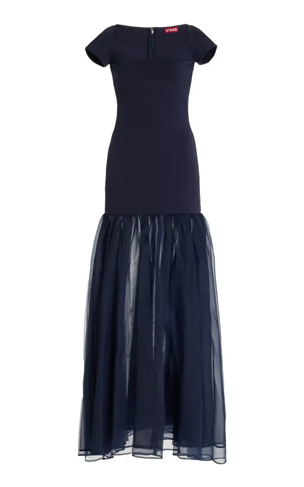 green emerald velvet dress Star Avenue Strapless Drop Waist Maxi Dress Navy
