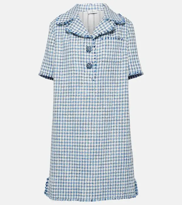 Etro Houndstooth Mini Dress