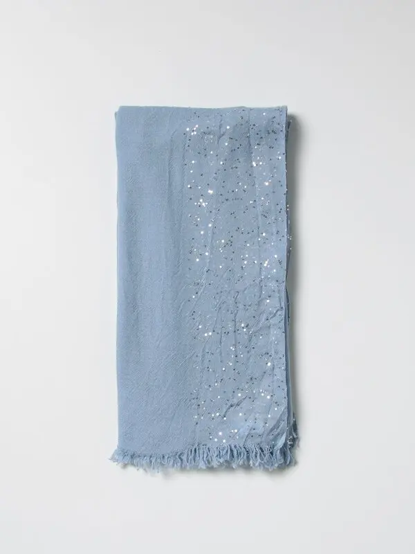 Faliero Sarti Scarf With Sequins - Gnawed Blue