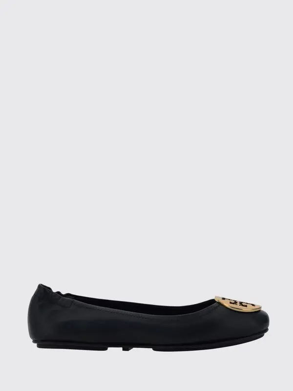 Tory Burch Minnie Leather Ballerinas - Black