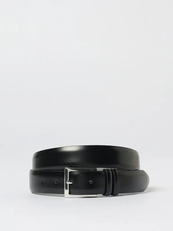 ORTIGNI Leather Belt - Black