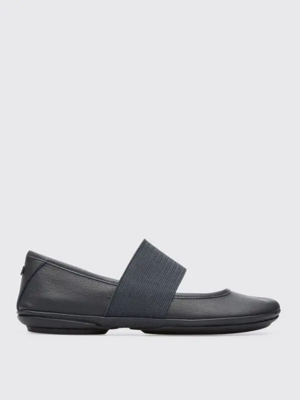 Camper Right Ballerinas In Calfskin - Blue