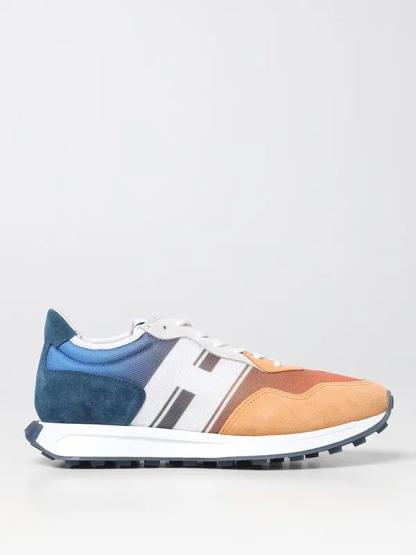 Hogan H601 Sneakers In Suede And Mesh - Blue