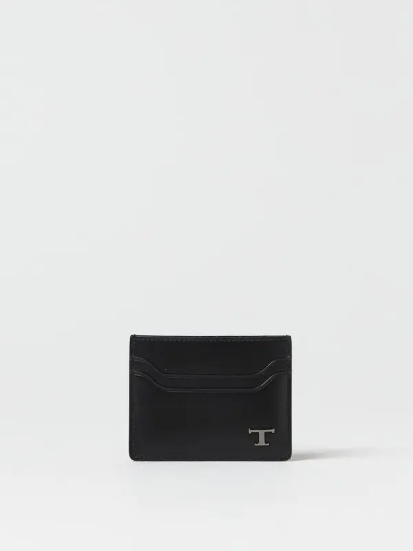 TOD'S Credit Card Holder In Leather - Black
