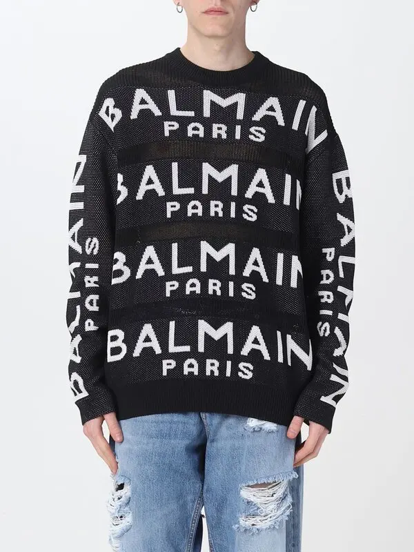 Balmain Wool Pullover - Black