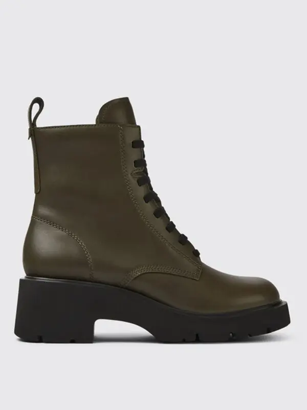 Camper Flat Ankle Boot - Green