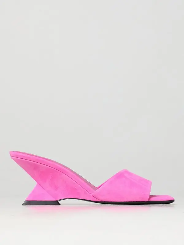 Attico Cheope Suede Mules - Fuchsia