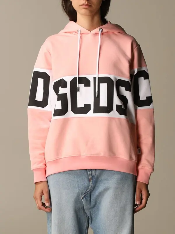 Gcds Cotton Sweatshirt With Logo - Pink