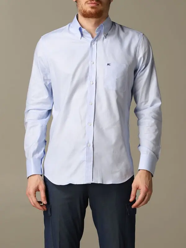XC Regular Fit Shirt With Button-down Collar - Sky Blue