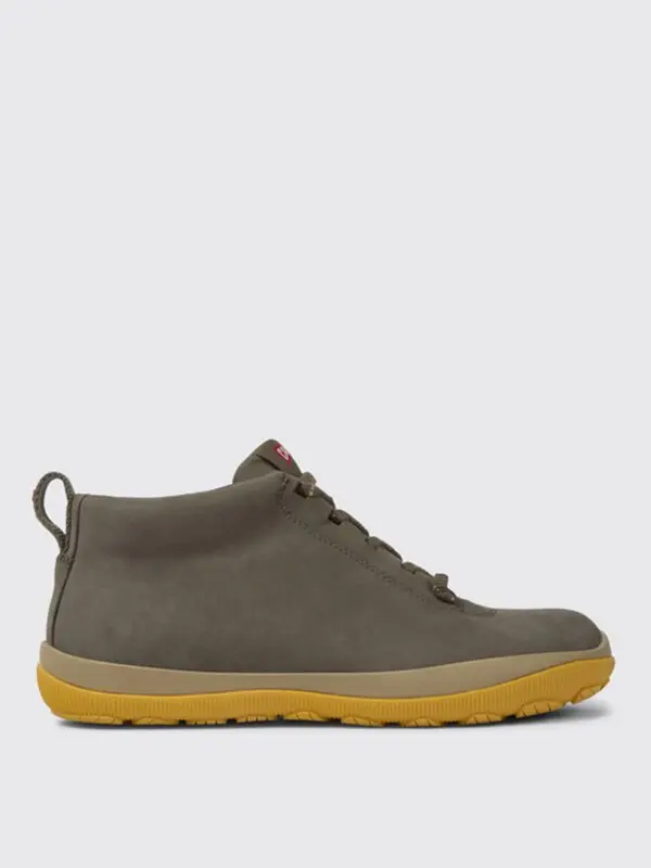 Camper Flat Ankle Boot - Brown
