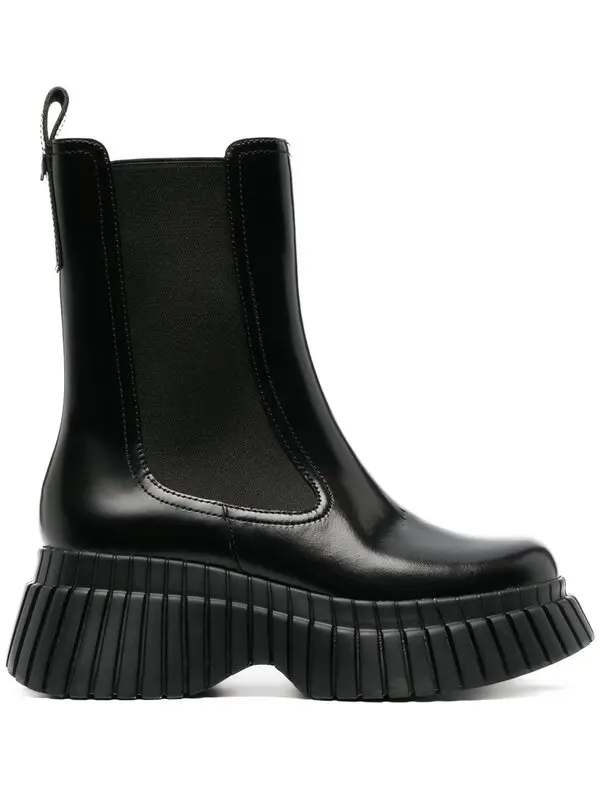 Camper Bcn Elasticated-panel Ankle Boots - Black