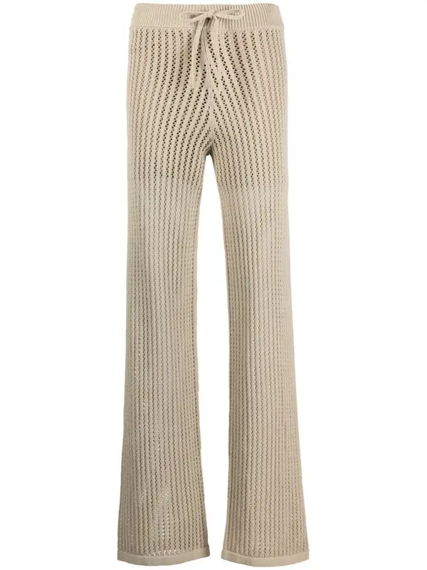 Hugo Boss Open-knit Straight-leg Trousers