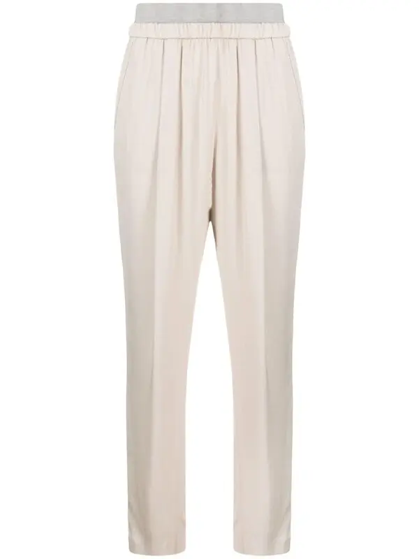 Fabiana Filippi Bevagna Layered Track Pants - Neutrals