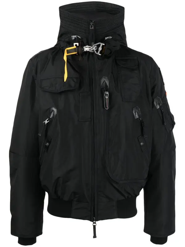 PARAJUMPERS Logo-patch Hooded Jacket - Black
