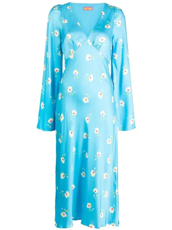 KITRI Libby Floral-print Midi Dress